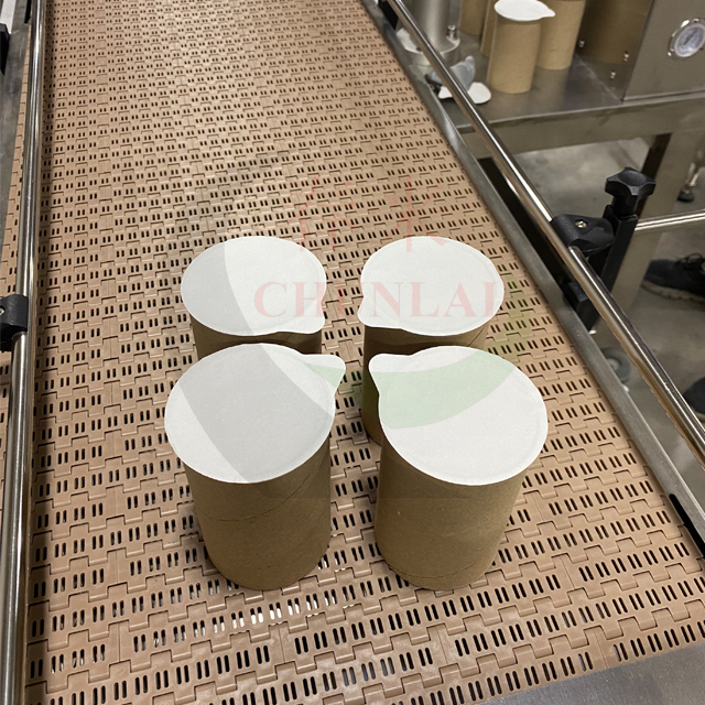 KIS-1800 Potato Chips Composite Paper Canister Aluminum Lid Sealing ...
